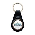 Awesome Accountant Inspirational Metal Black Leather Keychain - Walmart.com