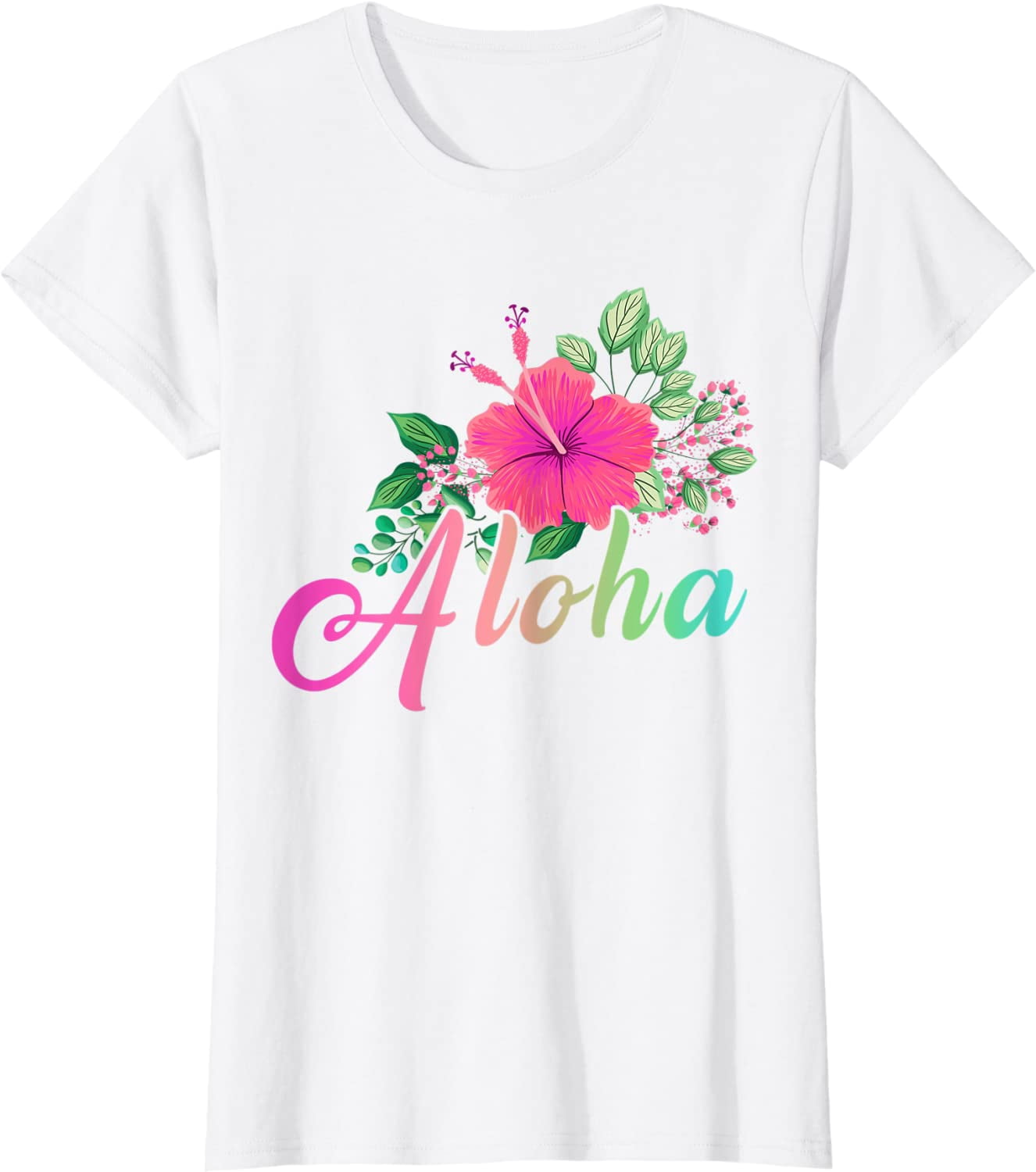 Awesome Aloha Hawaii Shirt Hibiscus Flower Gift T-Shirt - Walmart ...