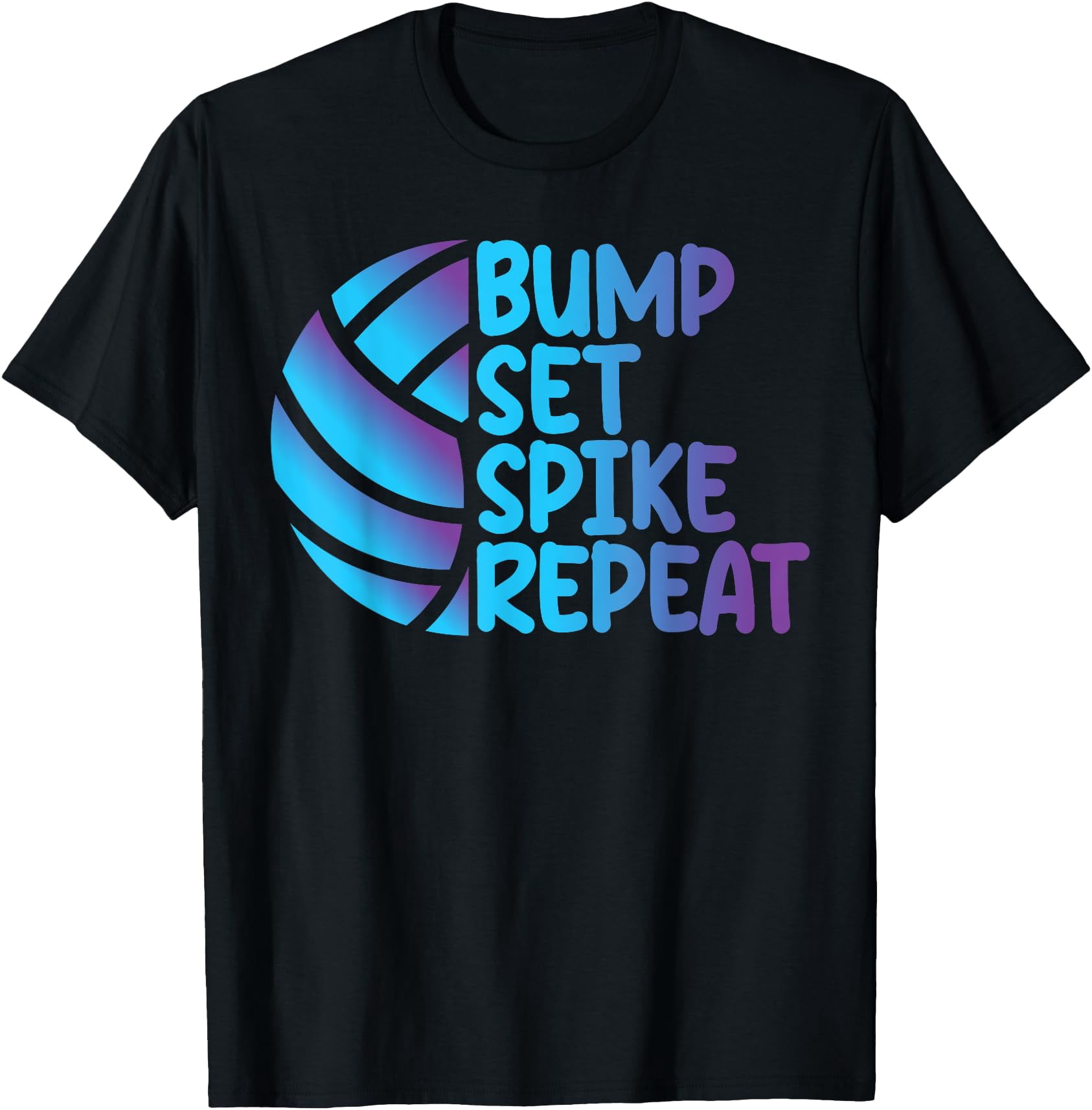 Awesome And Cool Volleyball Bump Set Spike Repeat T-Shirt,Red Color ...