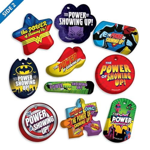 Awesome Attendance Heroes Brag Tag Value Pack to Improve Student School ...