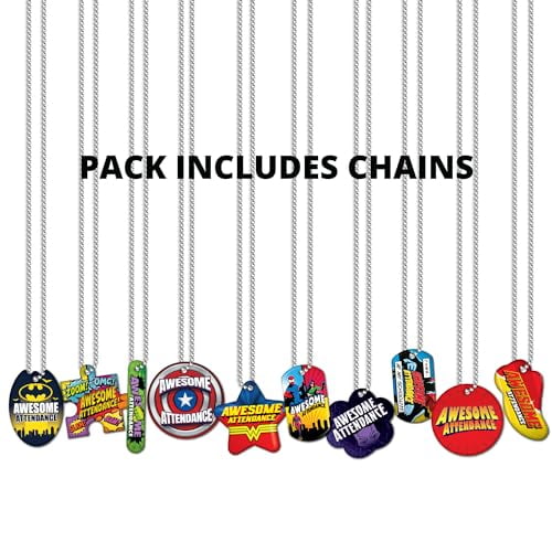 Awesome Attendance Heroes Brag Tag Value Pack to Improve Student School ...