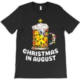 Awesome Beer Xmas Tree Funny Summer Christmas In August Holiday Graphic ...