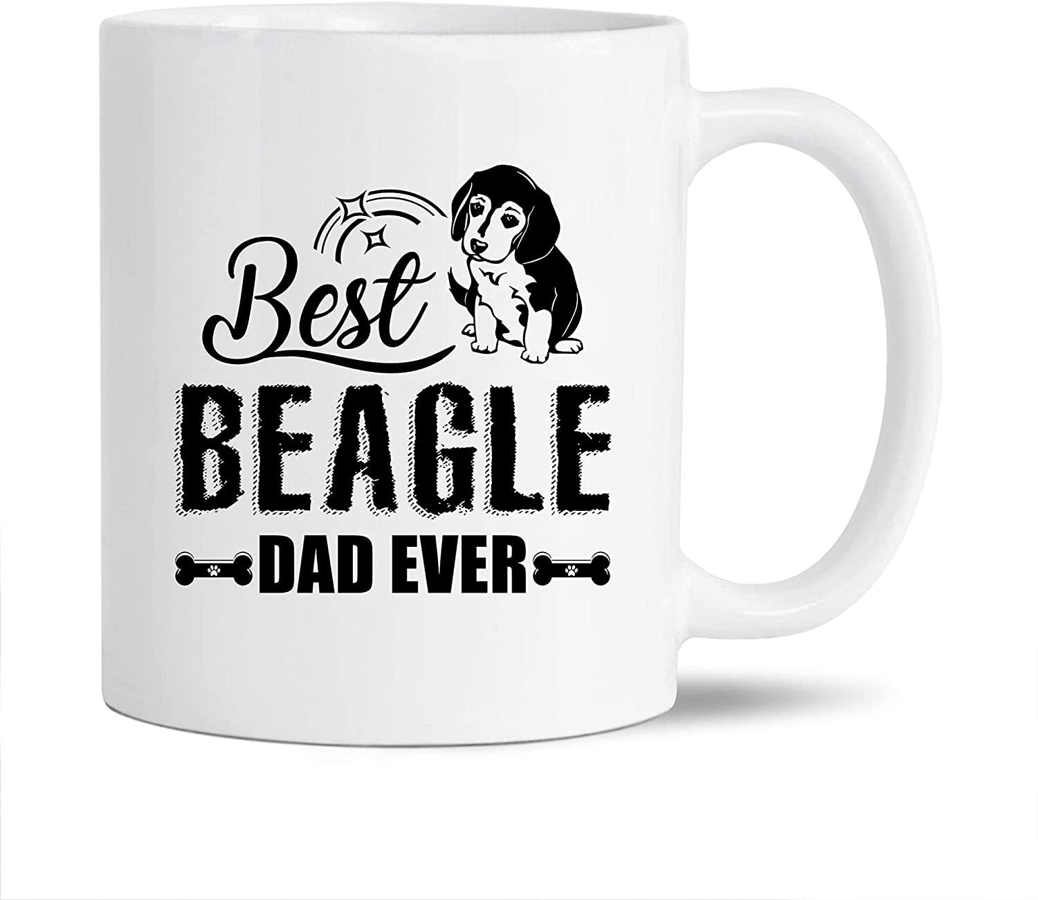 Awesome Best Beagle Dad Ever Pottery Coffee Mug, Beagle Tea Mug, Beagle ...