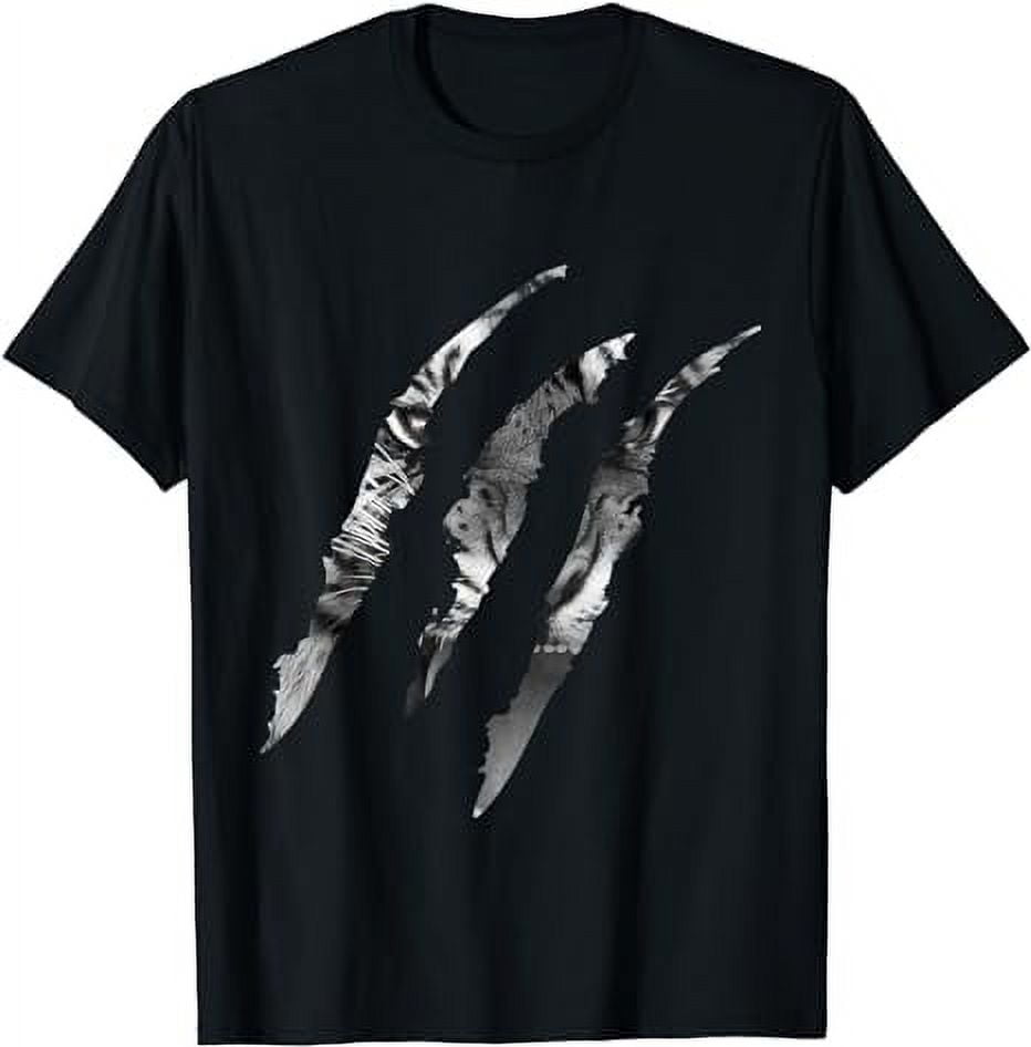 Awesome Black and White Tiger Scratch T-Shirt - Walmart.com