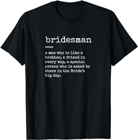 Awesome Bridesman Definition T-Shirt - Walmart.com