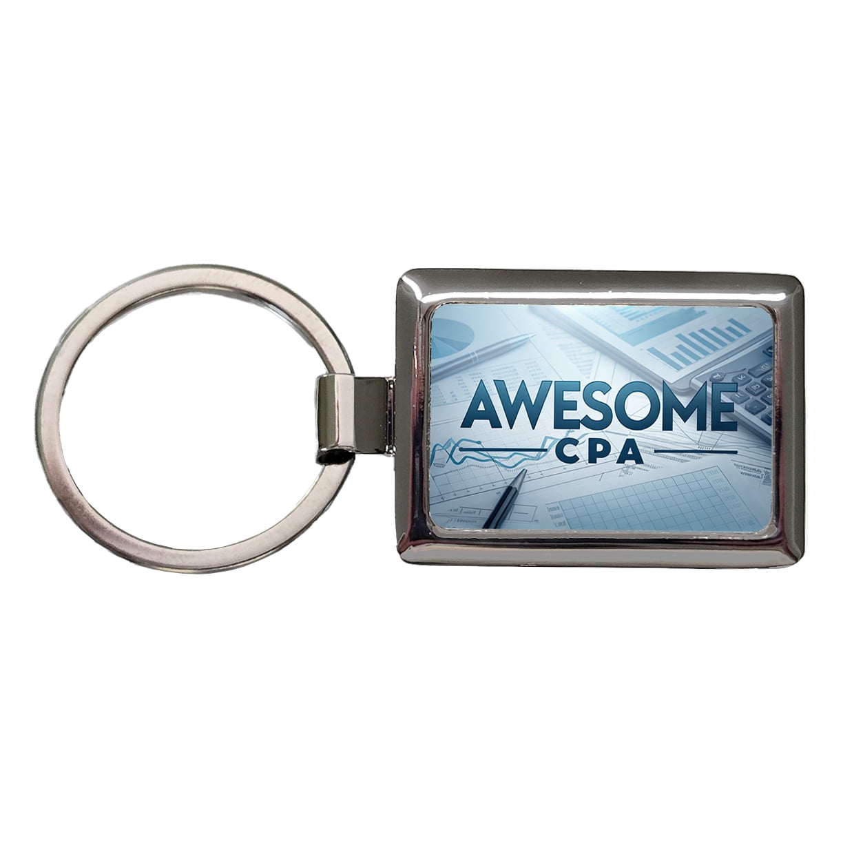 Awesome CPA Inspirational Metal Rectangle Keychain - Walmart.com
