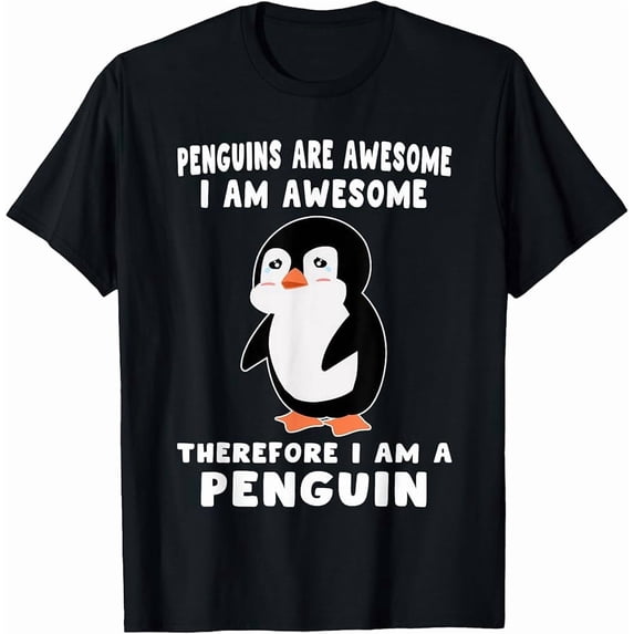 Awesome Cartoon "I Am a Penguin" T-Shirt for Penguin Lovers - Cute ...