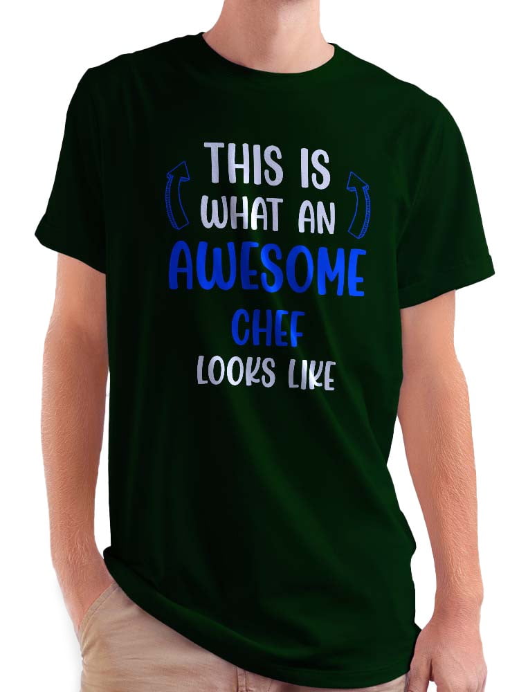 Awesome Chef Looks Like T-Shirt Men -Smartprints Designs, Male 5X-Large ...