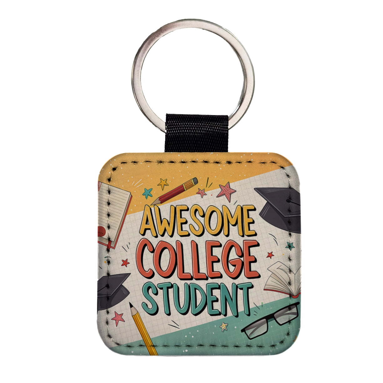 Awesome College Student Graduation Inspirational Faux Leather Square ...