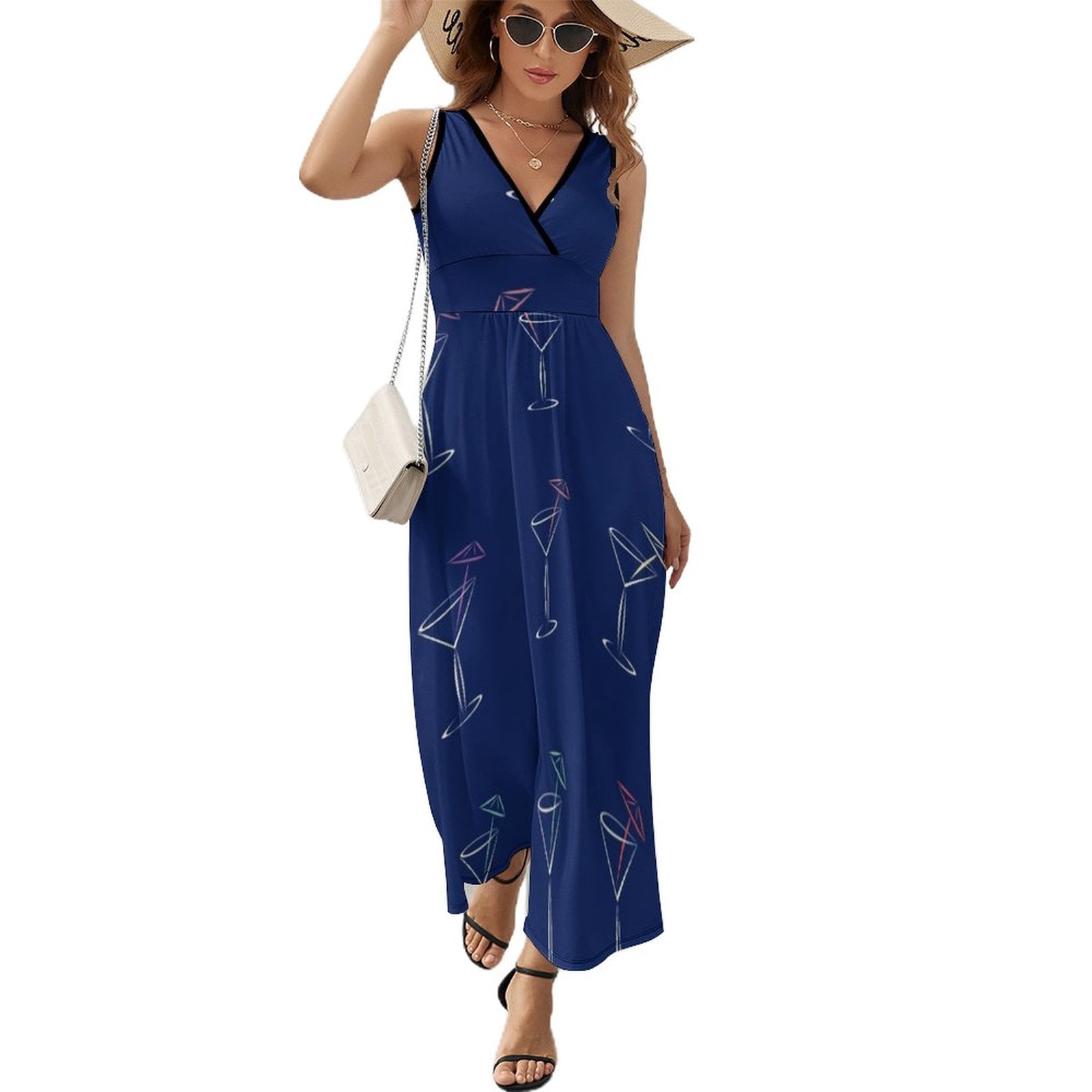 Awesome Cool Neon Martini Glasses Sleeveless Dress dress for woman ...