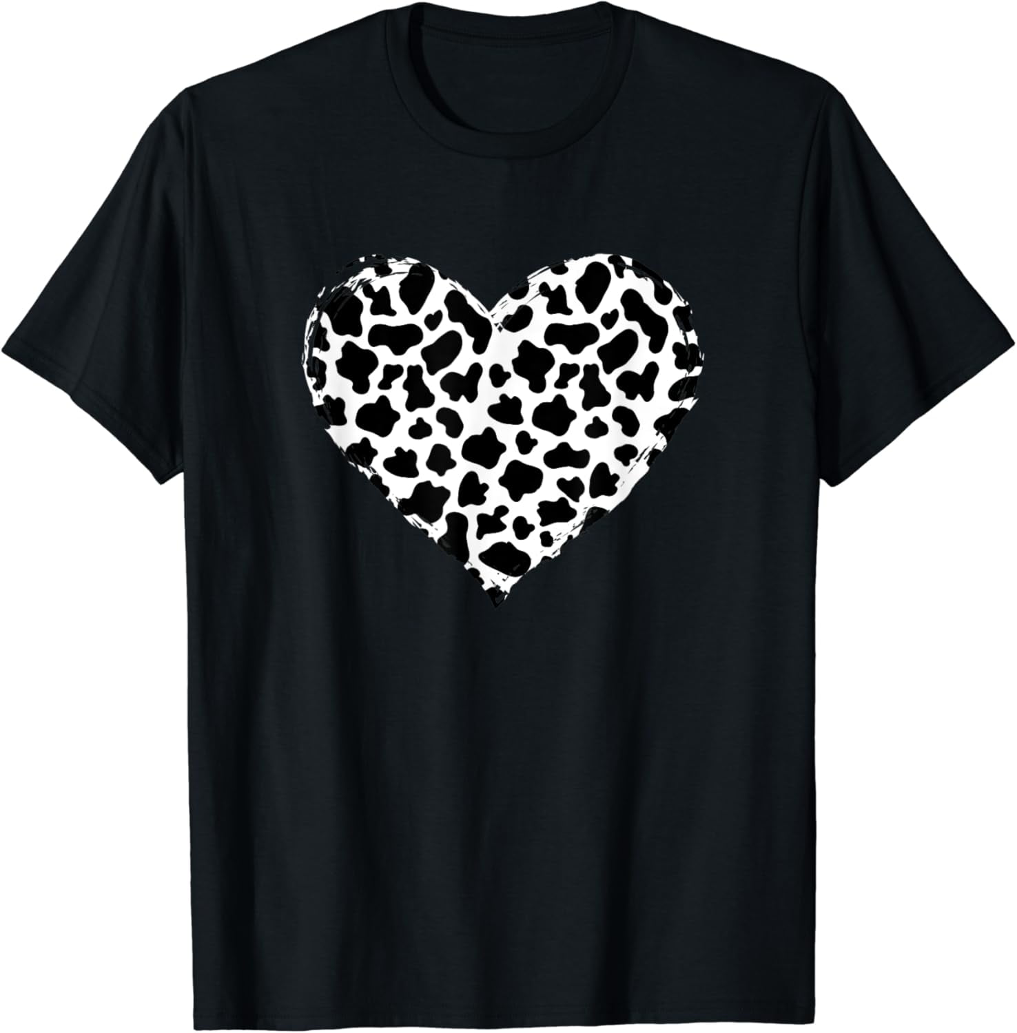 Awesome Cow Print Black & White Print Heart - Cow Print Funny Creative ...