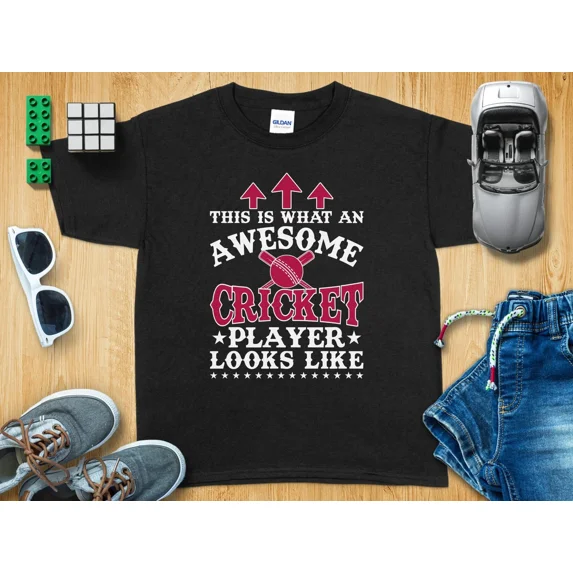 Awesome Cricket Player Funny Cricket Gift for Fans and Players Unisex T ...
