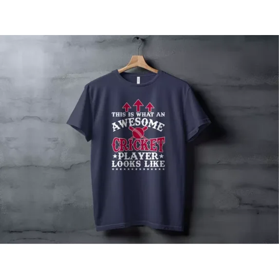 Awesome Cricket Player T-Shirt, Funny Cricket Gift For Cricketers ...