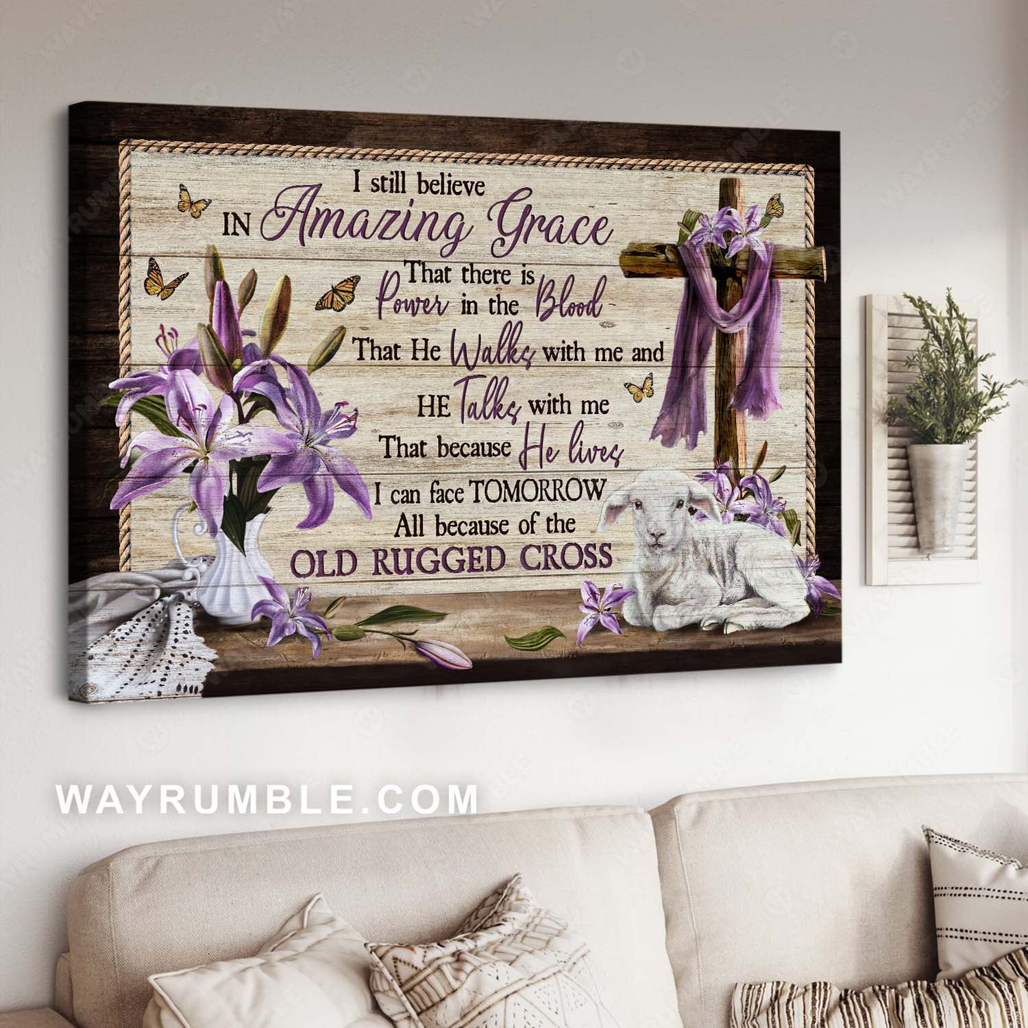 Awesome Cross, Purple Lily Flower, Lamb Of God, I Still Believe In ...
