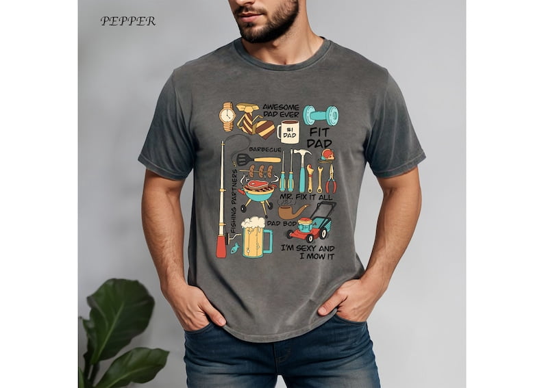 Awesome Dad Ever Shirt, Brave Warrior Smart Wise Dad T-Shirt, Father's ...