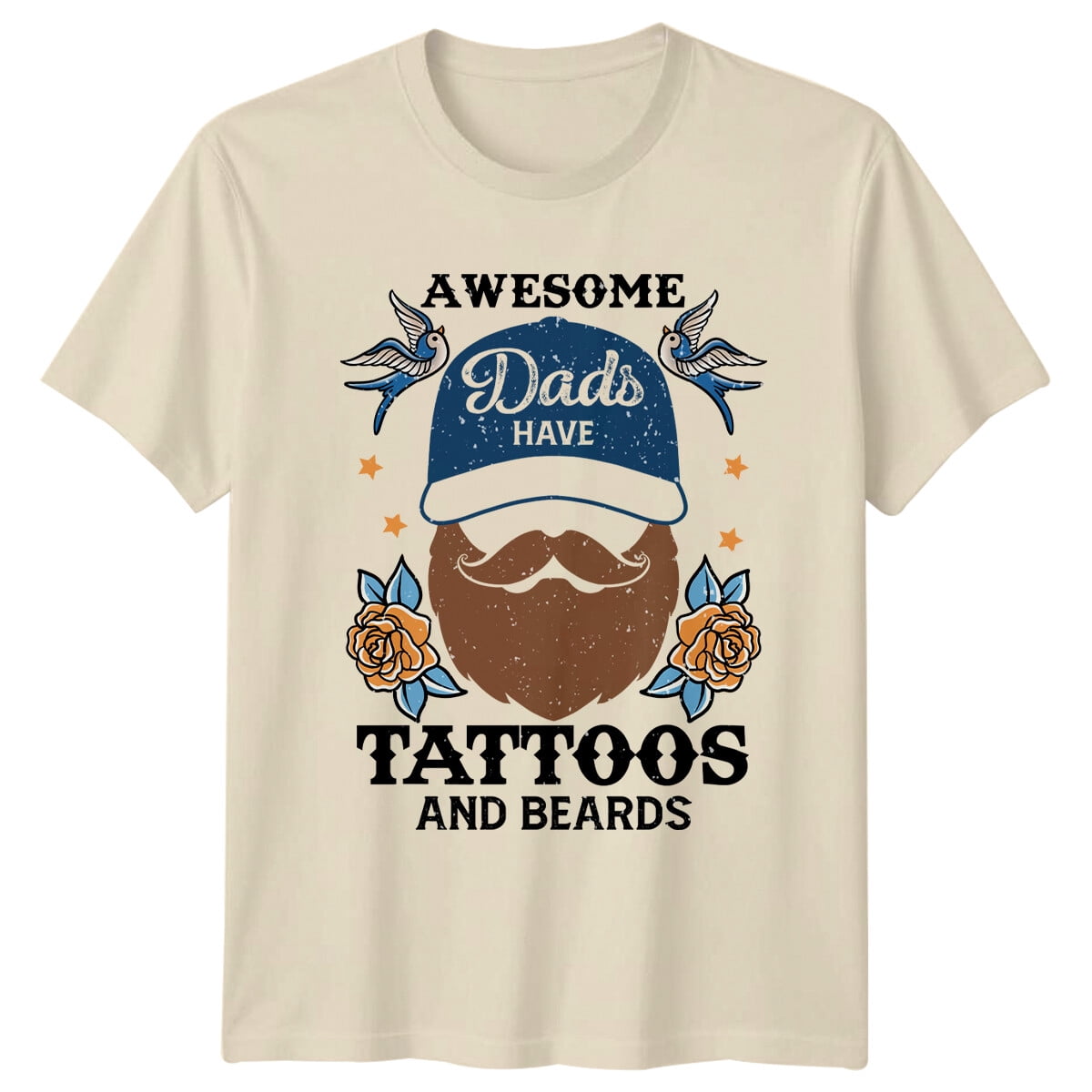 Awesome Dads Have Tattoos And Beards Father's Day T-Shirt - Walmart.com