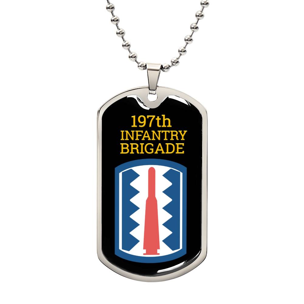 Awesome Dog Tag For 197th Infantry Brigade - Graphic Military Dog Tag ...