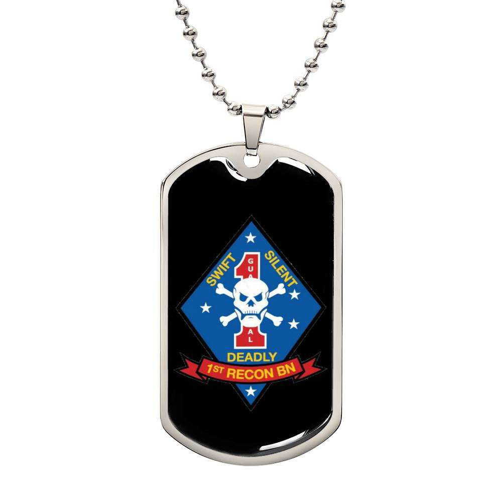 Awesome Dog Tag For 1st Recon BN - Graphic Military Dog Tag Necklace ...