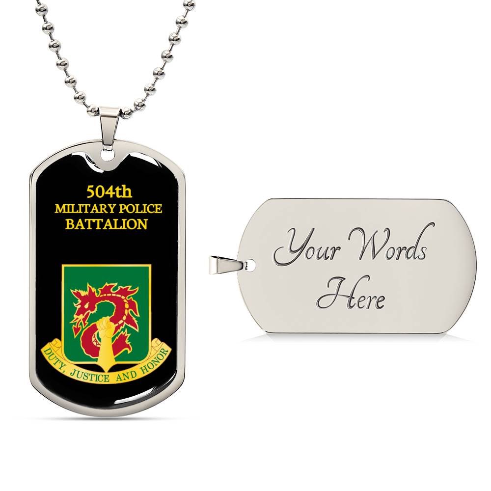 Awesome Dog Tag For 504th MP Battalion - Graphic Military Dog Tag ...