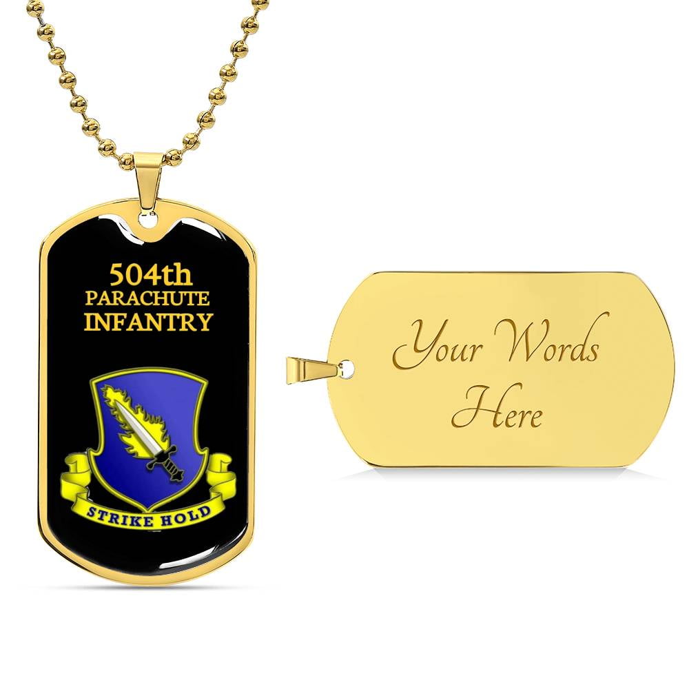 Awesome Dog Tag For 504th Parachute Infantry - Graphic Military Dog Tag ...