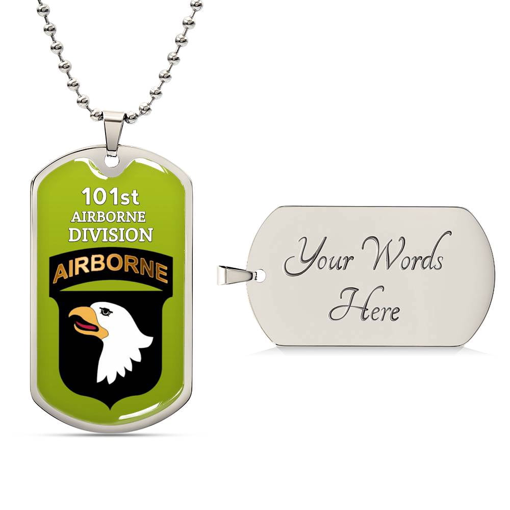Awesome Dog Tag for 101st Airborne Division - Graphic Military Dog Tag ...