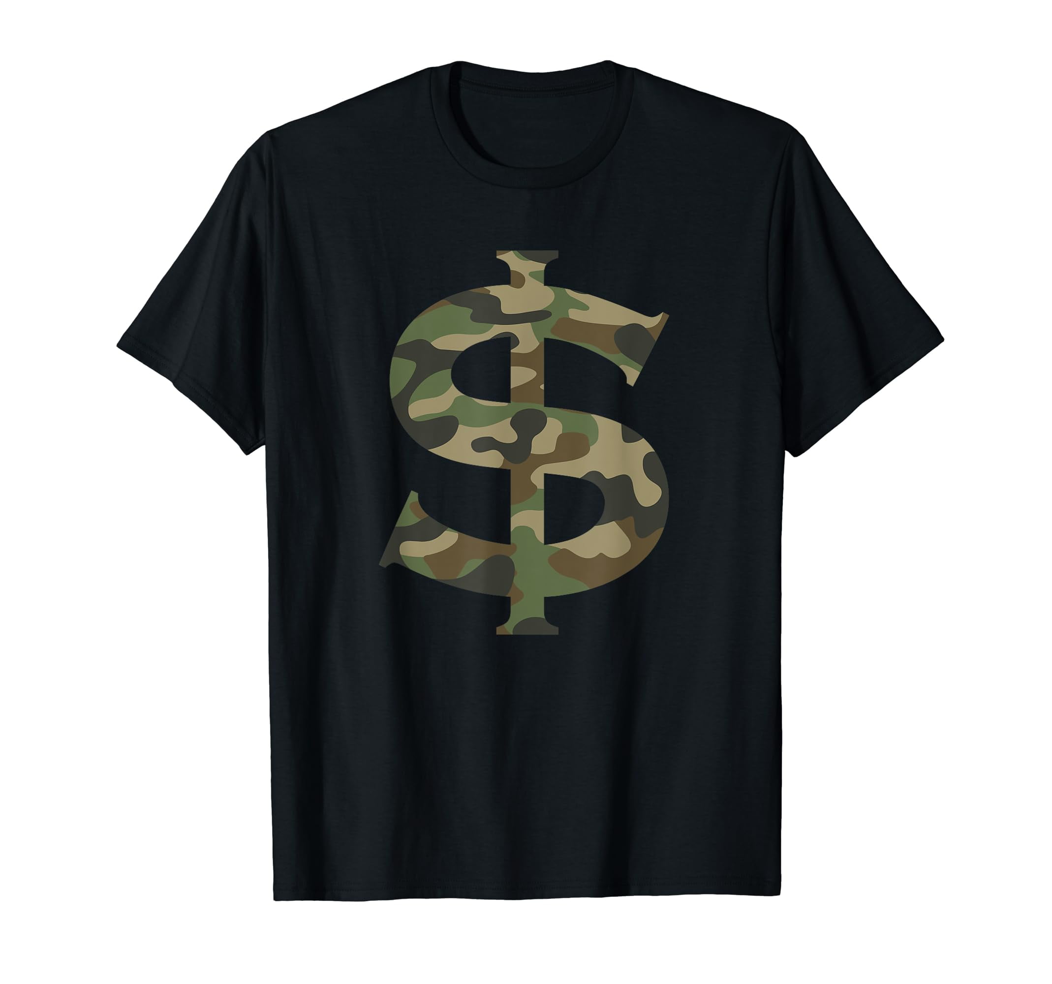 Awesome Dollar Bill Dollar Sign $$ Gift Design Camouflage T-Shirt ...