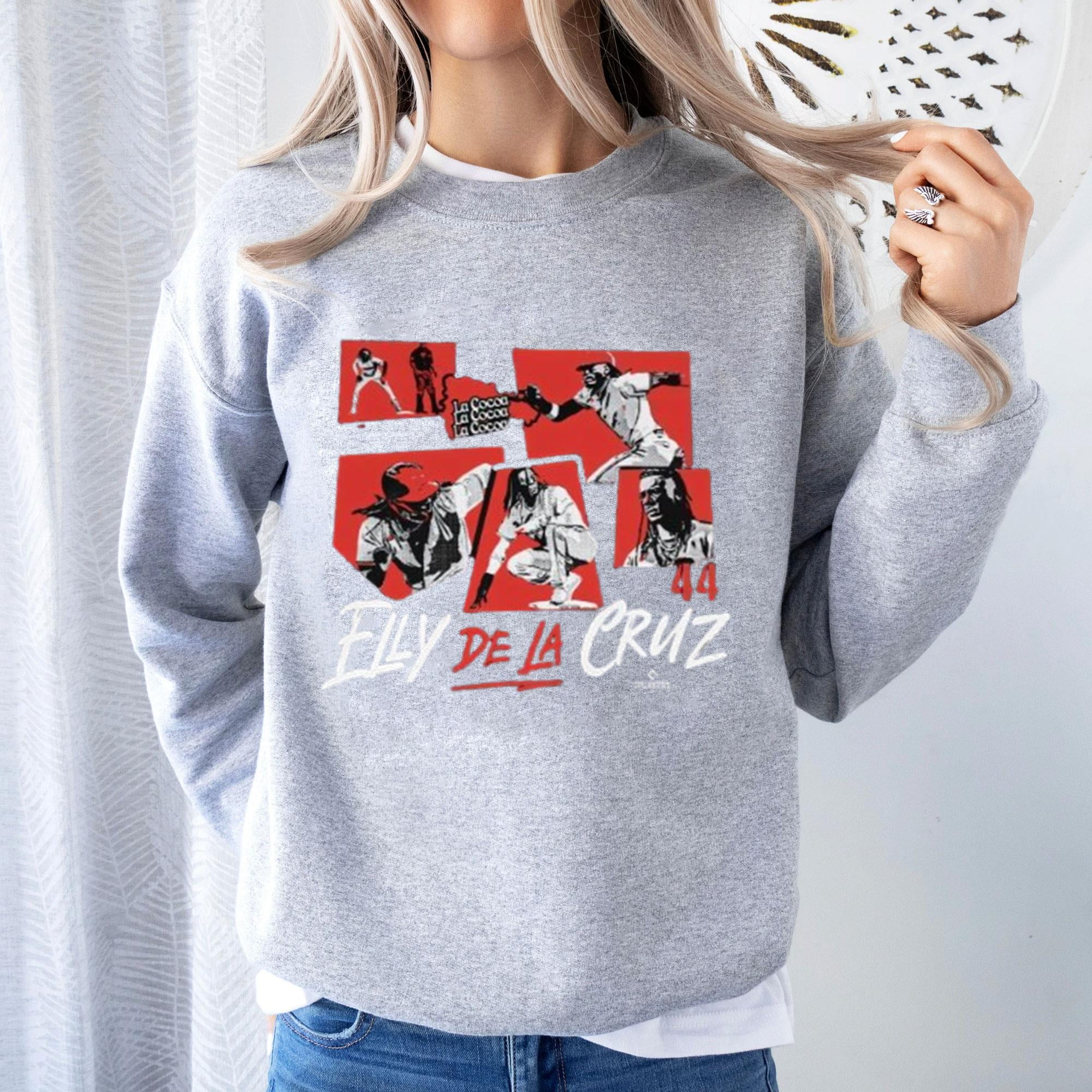 Awesome Elly De La Cruz 44 La Cocoa Sweat Shirt - Walmart.com