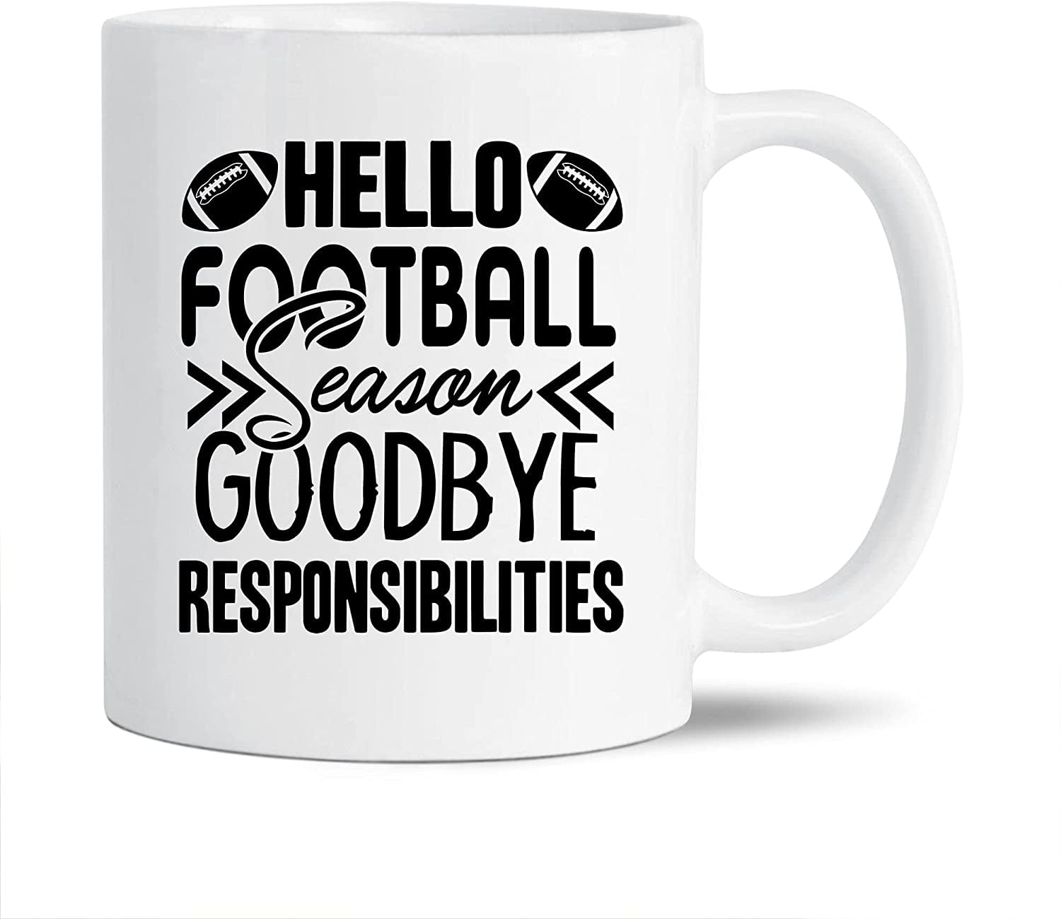 Awesome Football Decorative Mug, Hello Football Season Pottery Teacup ...