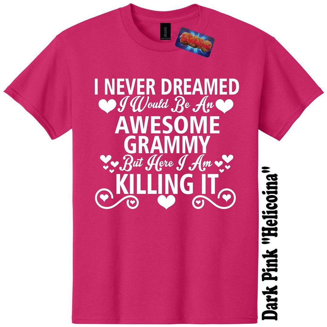Awesome Grammy T-Shirt Mothers Day Baby Shower Gender Reveal Funny ...
