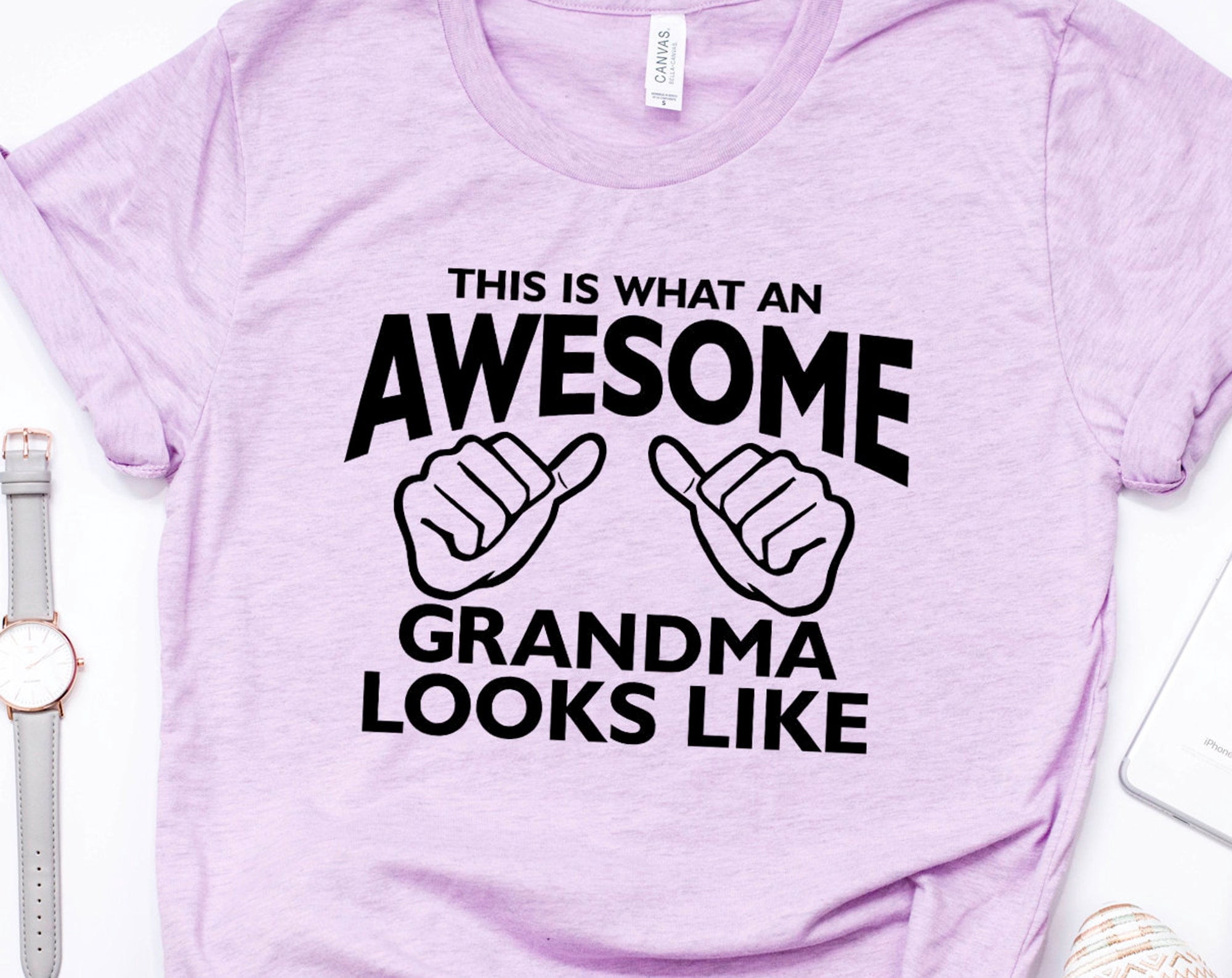 Awesome Grandma Shirt Family Shirts Mothers Day Pregnancy Gender Reveal ...