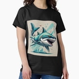 Awesome Great White Shark City Skyline Ocean Adventure T-Shirt H075 ...