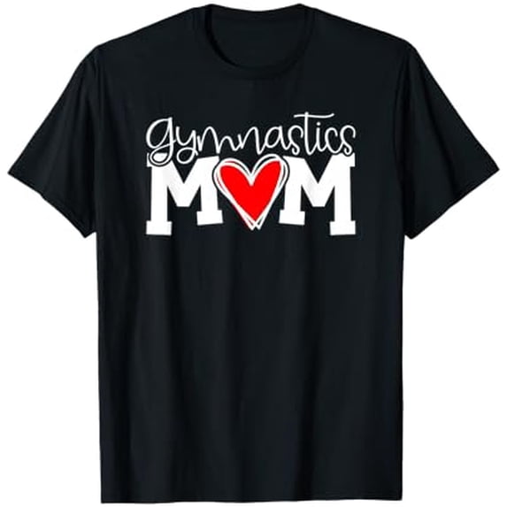 Awesome Gymnastics Mom Heart T-Shirt - Perfect Gift for Gym Enthusiasts ...
