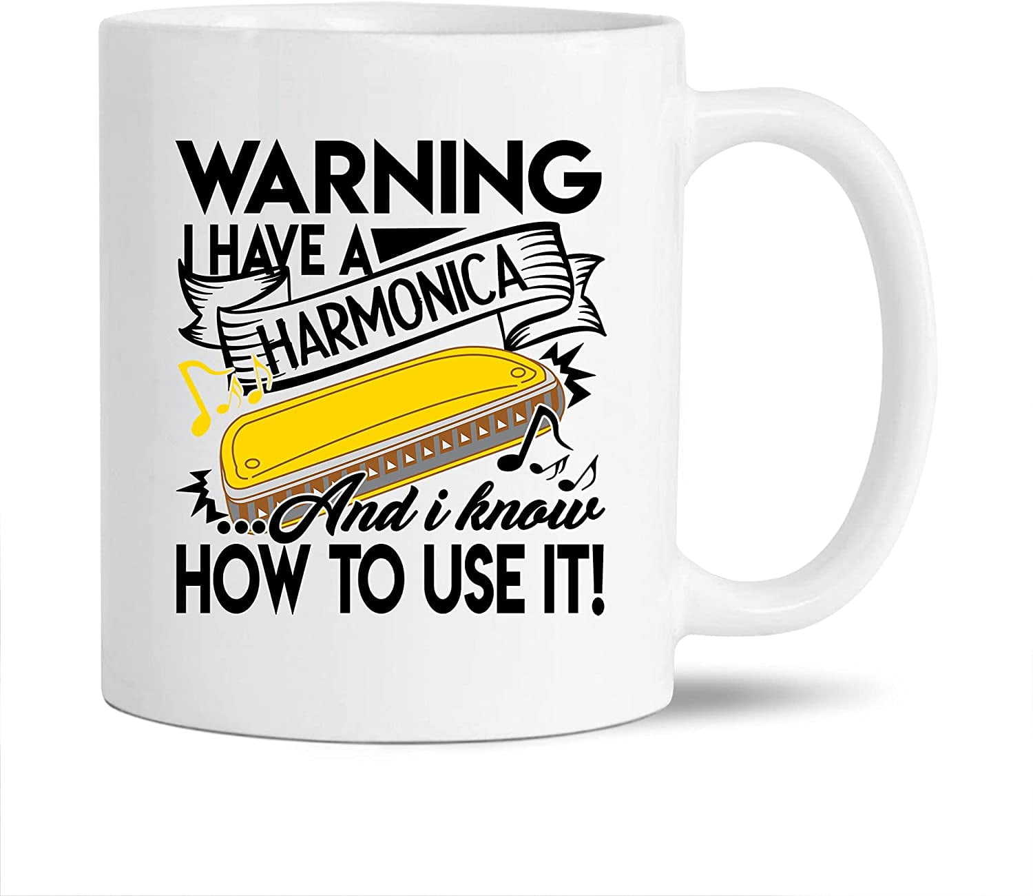 Awesome Harmonica Decorative Mug, I Have A Harmonica Pottery Teacup ...