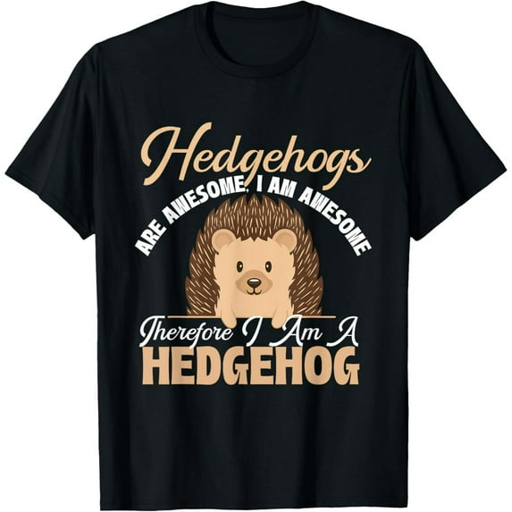Awesome Hedgehog Graphic T-Shirt for Animal Lovers Porcupine Print ...