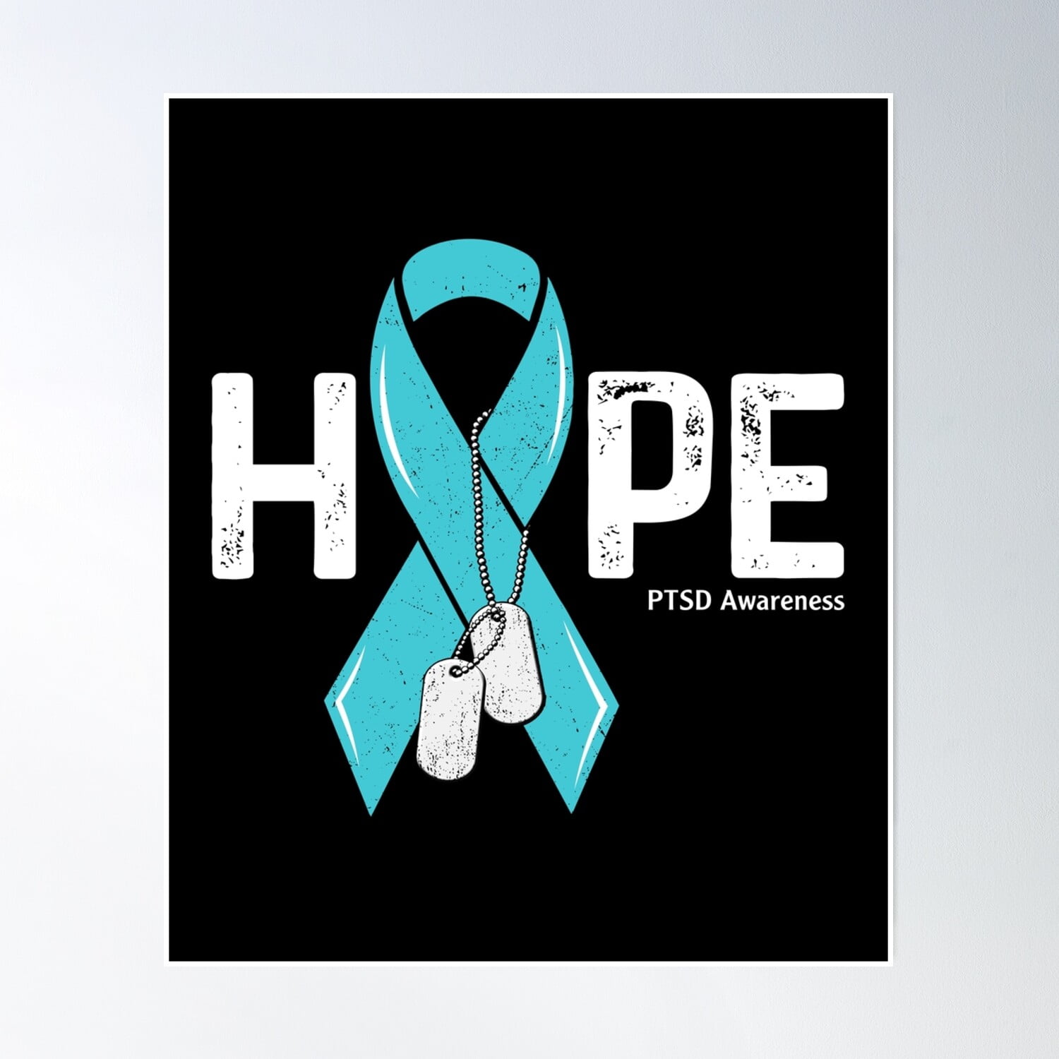 Awesome Hope Ptsd Warrior Birthday Retro Memorial Veteran Ribbon ...