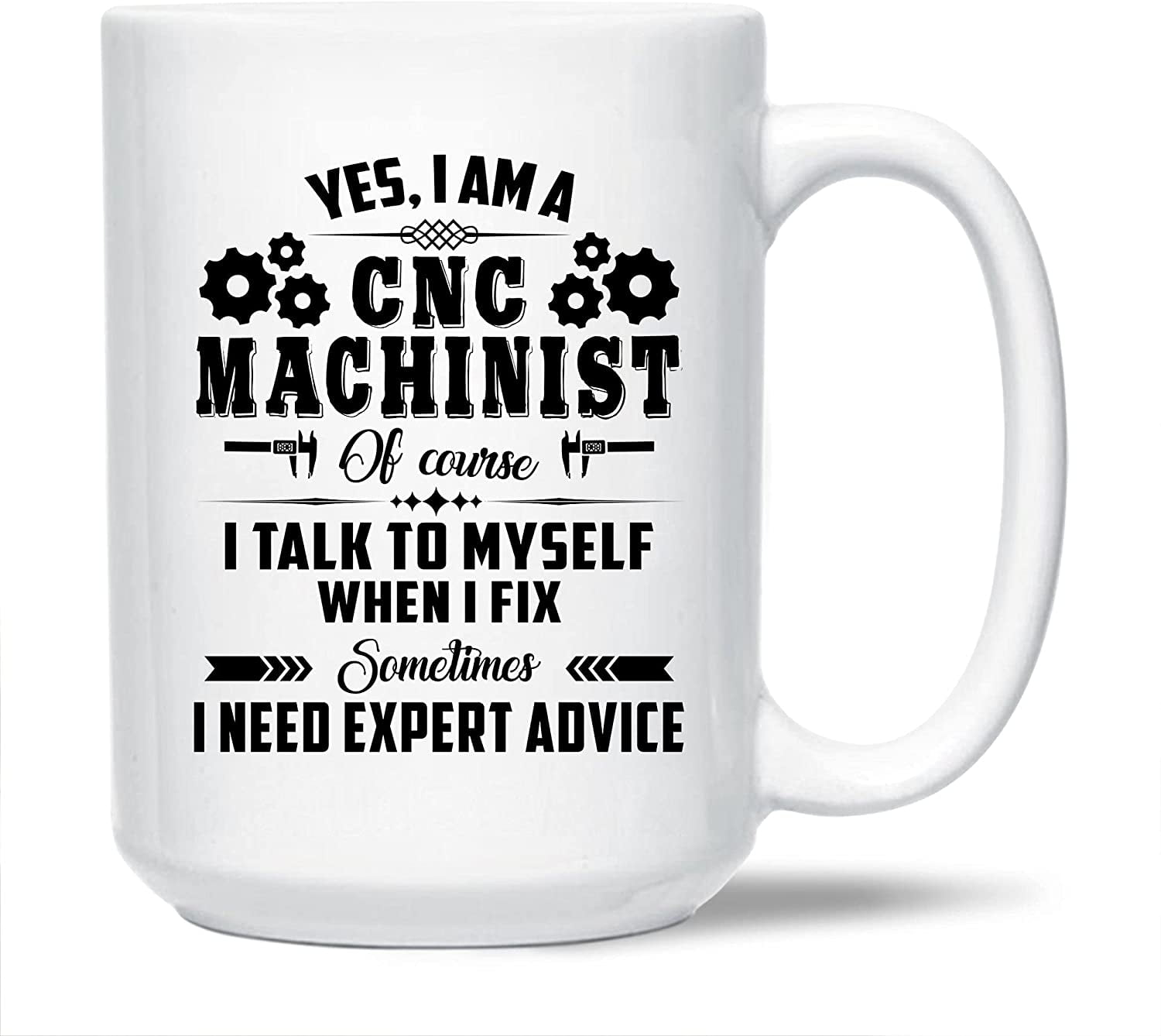 Awesome I Am A CNC Machinist Pottery Coffee Mug, CNC Machinist Tea Mug ...