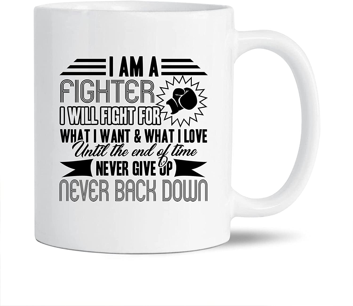 Awesome I Am A Fighter Pottery Coffee Mug, Boxing Tea Mug, Boxing Cup ...