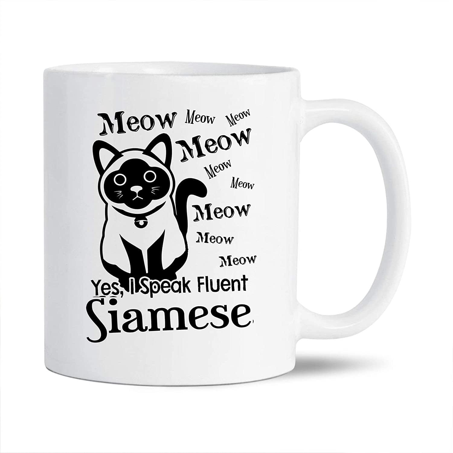 Awesome I Speak Fluent Siamese Pottery Coffee Mug, Siamese Cat Tea Mug ...