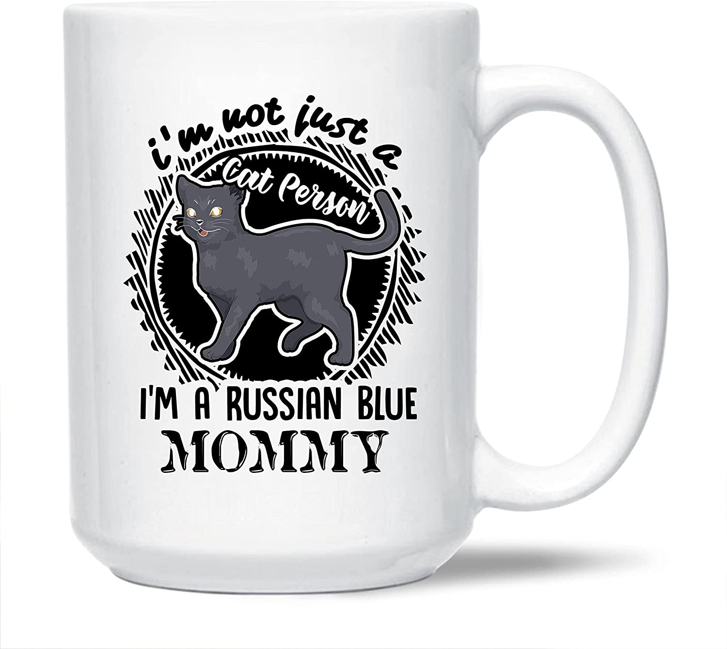 Awesome I'm A Russian Blue Mommy Pottery Coffee Mug, Russian Blue Cat ...