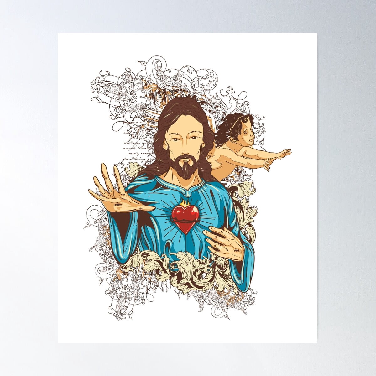 Awesome Jesus Poster Wall Art, Modern Wall Decor For Living Room ...
