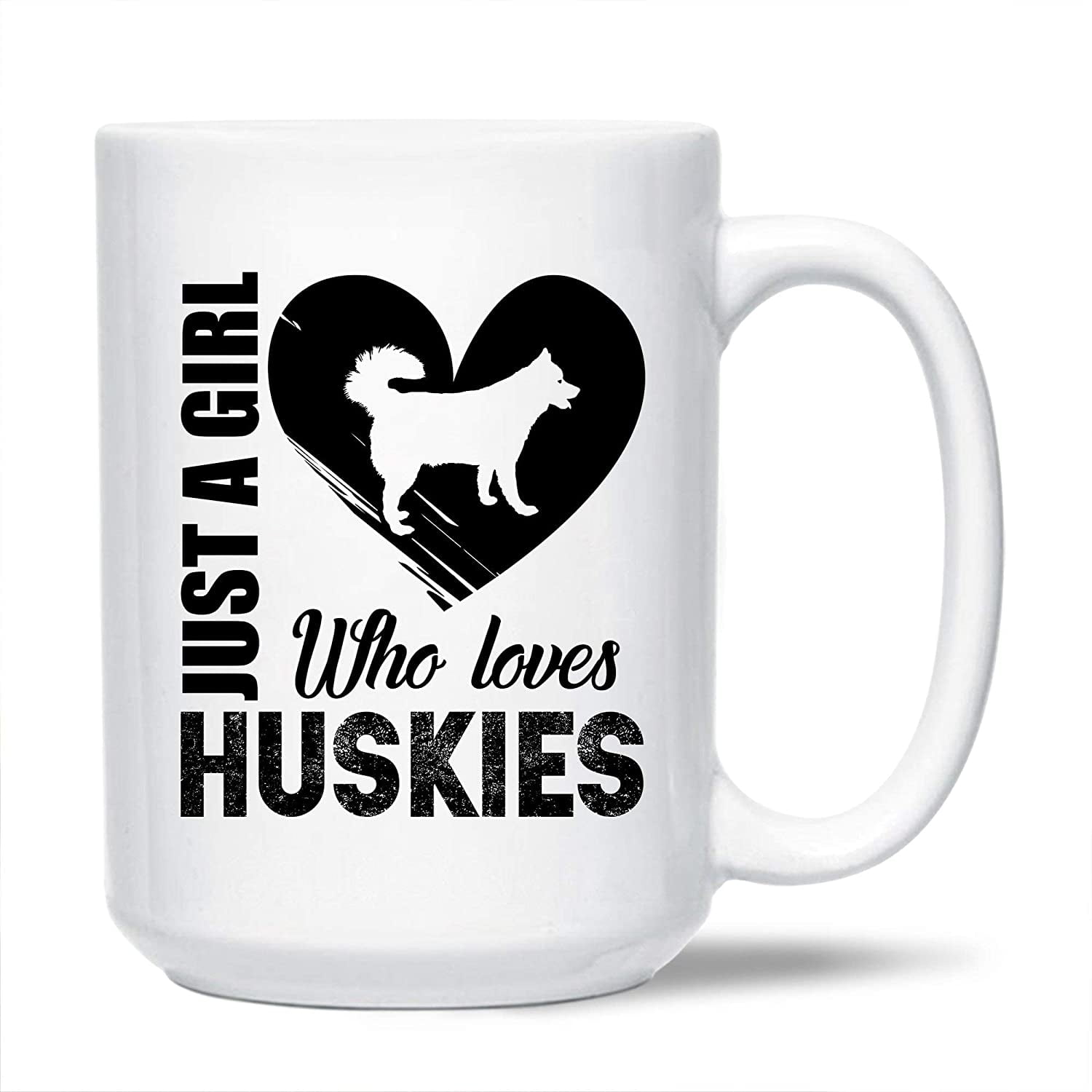 Awesome Just A Girl Who Loves Huskies Coffee Mug, Husky Mug Birthday ...