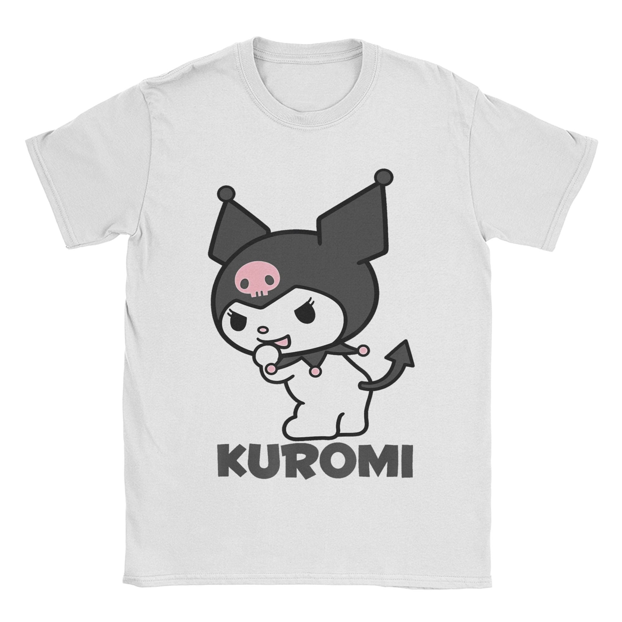Awesome Kuromi Backside Logo T-Shirts Men Round Neck Cotton T Shirt ...