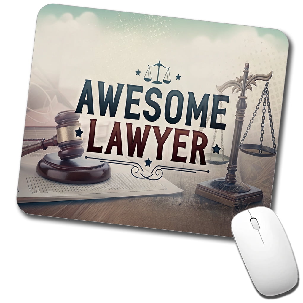 Awesome Lawyer Inspirational Scales of Justice Mouse Pad Low Profile ...
