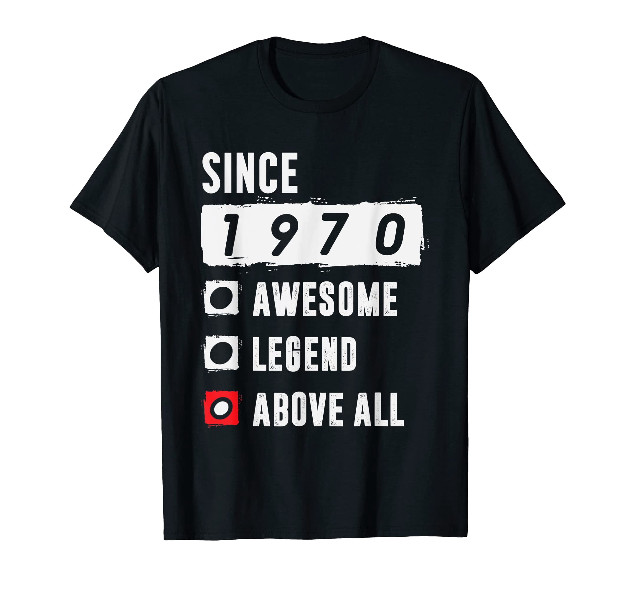 Awesome Legend Since 1970 Checklist T-Shirt for Timeless Style and ...