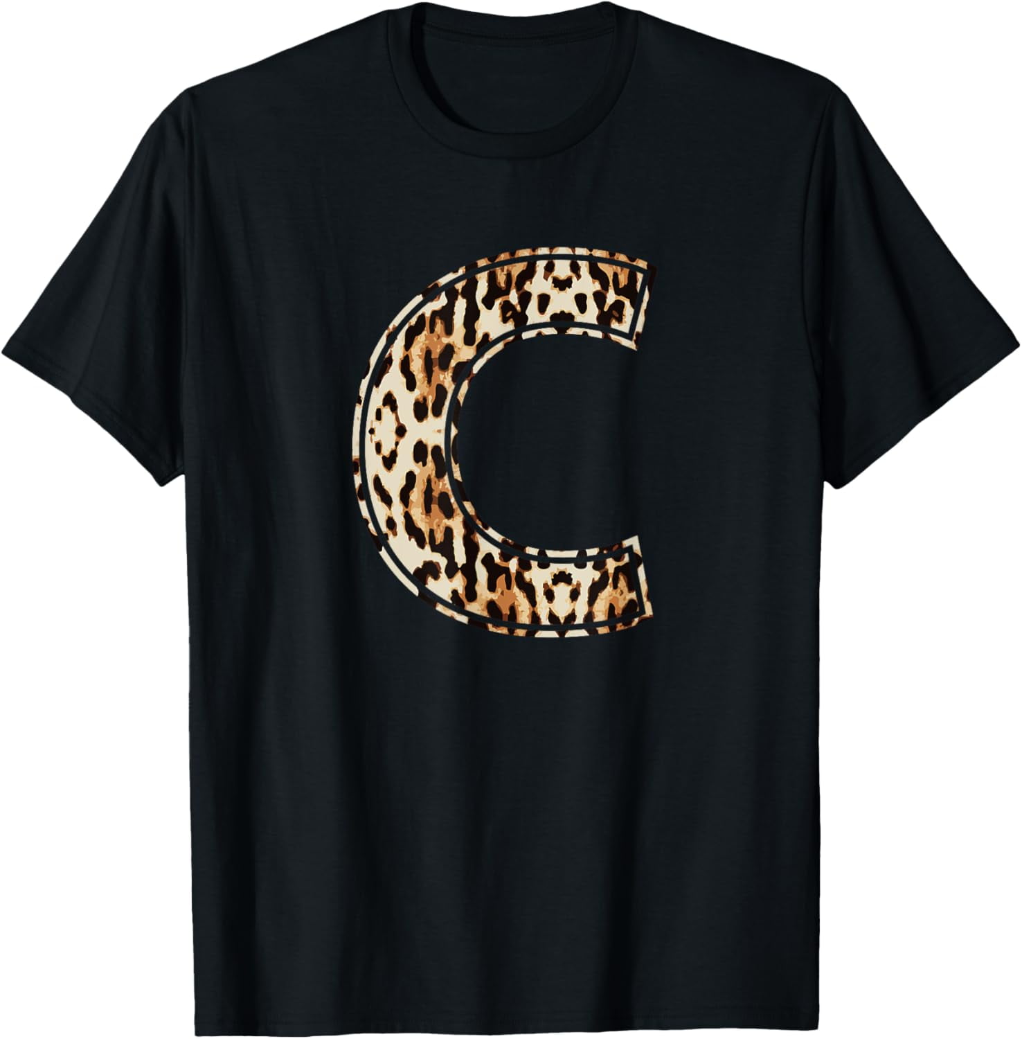 Awesome Letter C Initial Name Leopard Cheetah Print T-Shirt Casual ...