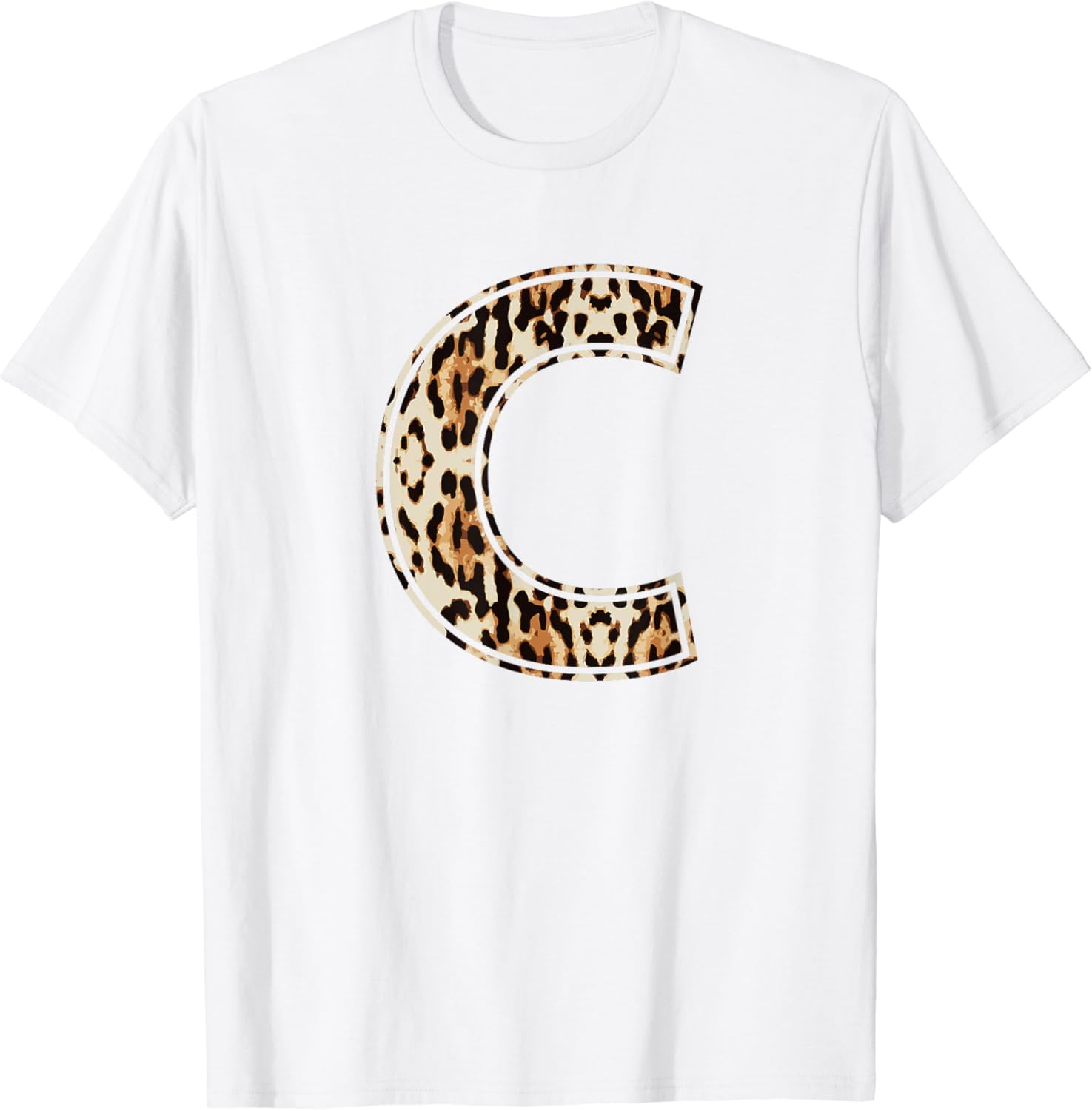 Awesome Letter C Initial Name Leopard Cheetah Print T-Shirt - Walmart.com