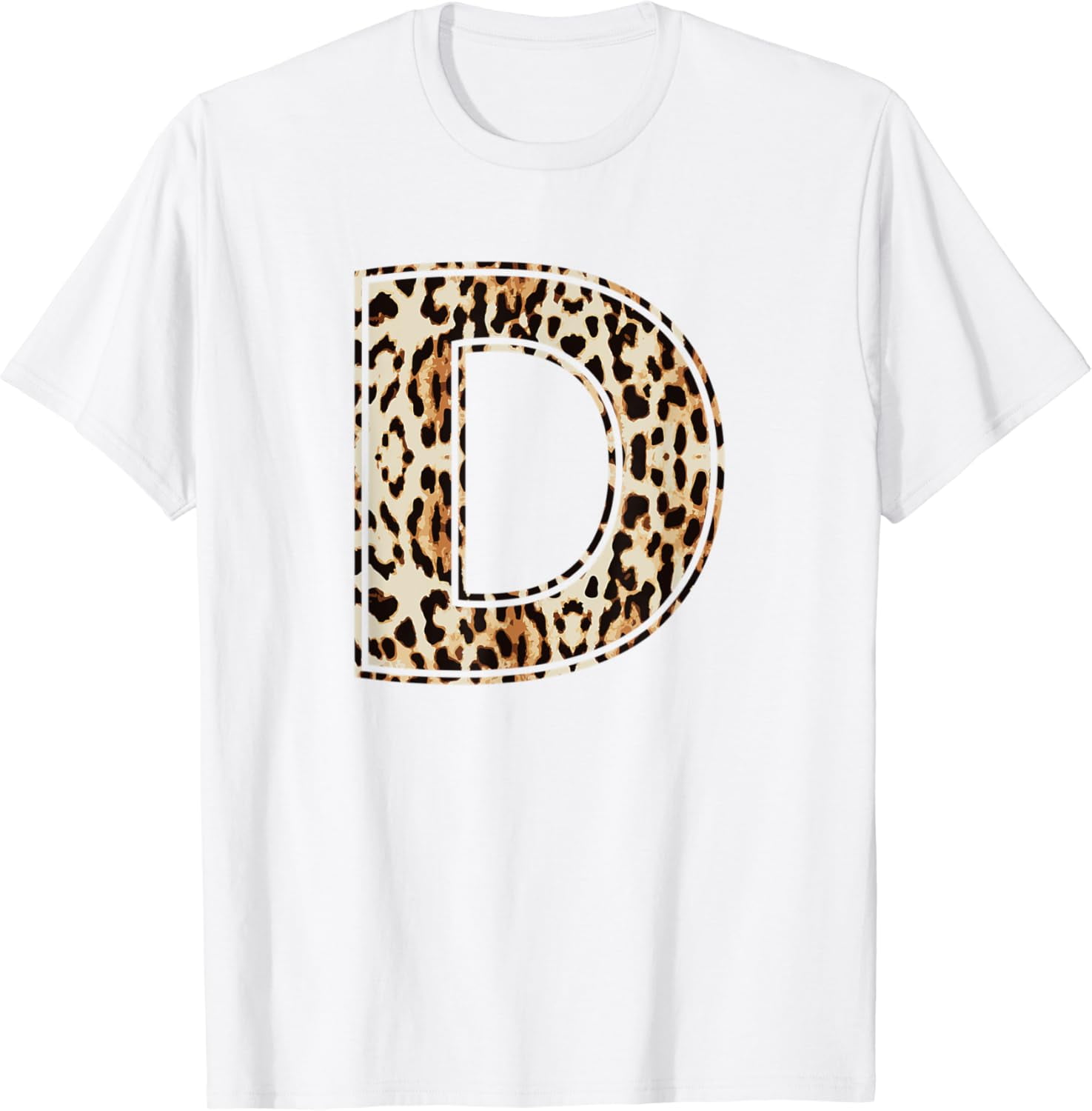 Awesome Letter D Initial Name Leopard Cheetah Print T-Shirt - Walmart.com