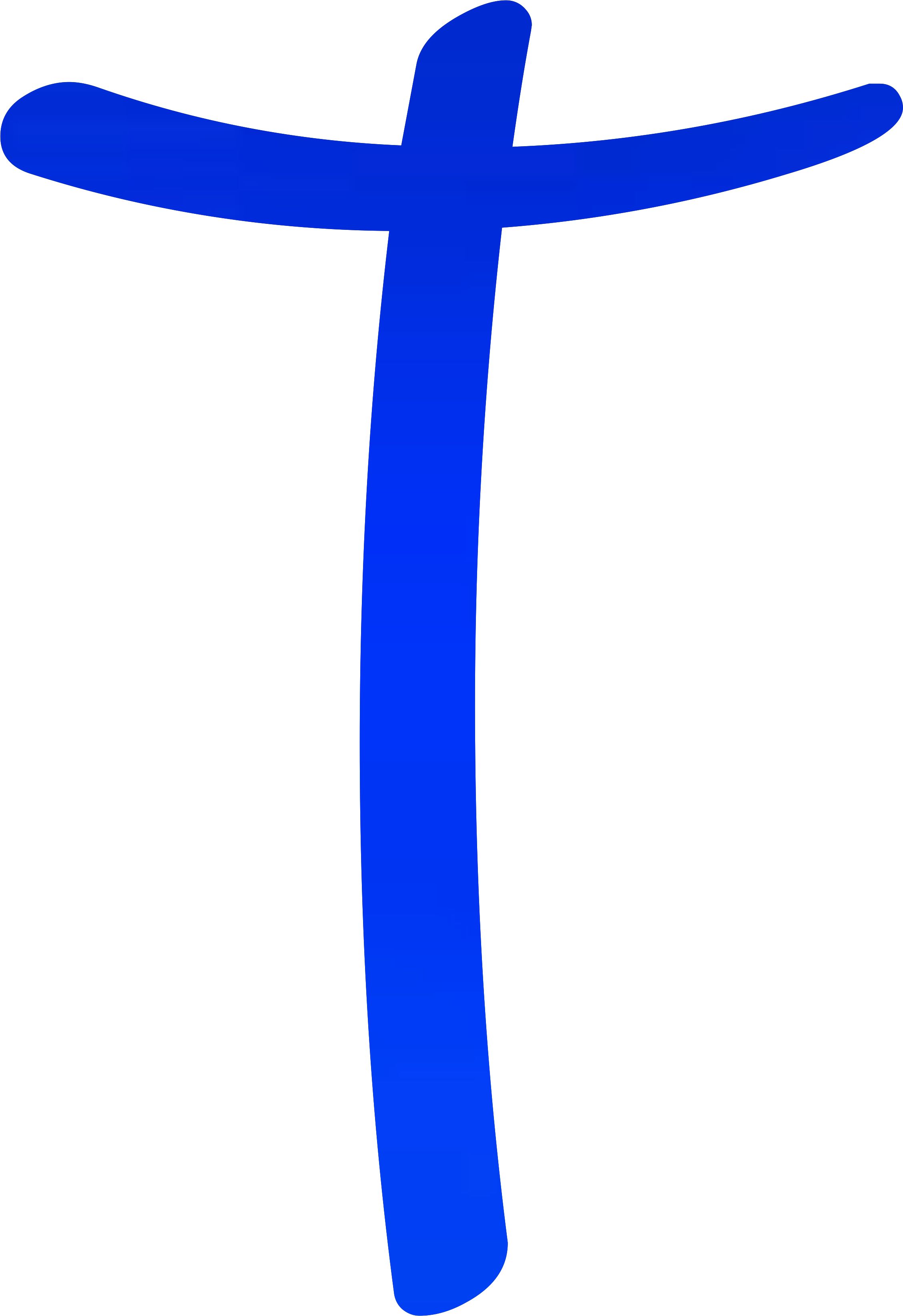 Awesome Life Craft, Acrylic Letter T Script, 4'' Tall Transparent Dark ...