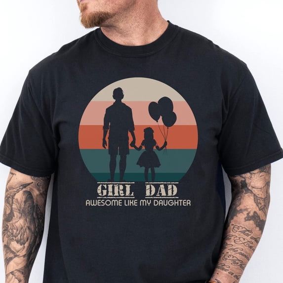 Awesome Like Daugther Girl Dad Shirt For Dad Cool Dads Club Cute Shirt ...