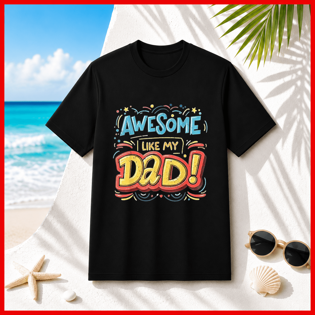 Awesome Like My Dad Colorful Graphic Kids Teens Unisex T-Shirt, S-5XL ...